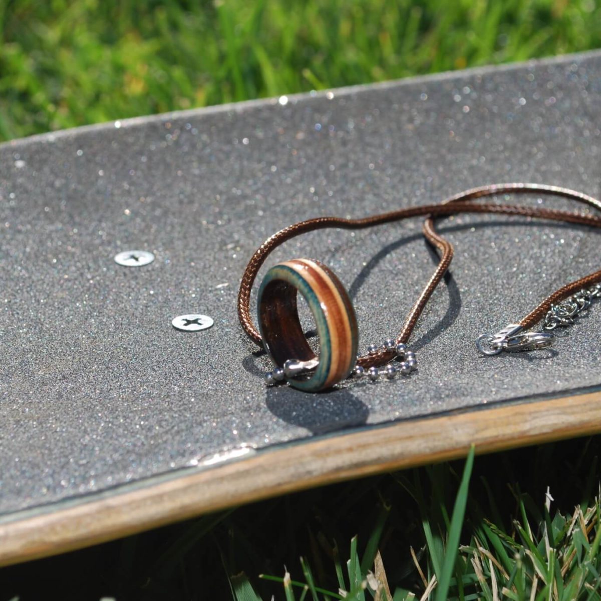 Steel Grip Ring - Recycled Skateboard Rings, Skate Gifts, Recycled