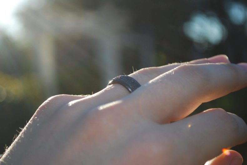 Black Metal Grip Ring - Recycled Skateboard Rings, Skate Gifts, Recycled