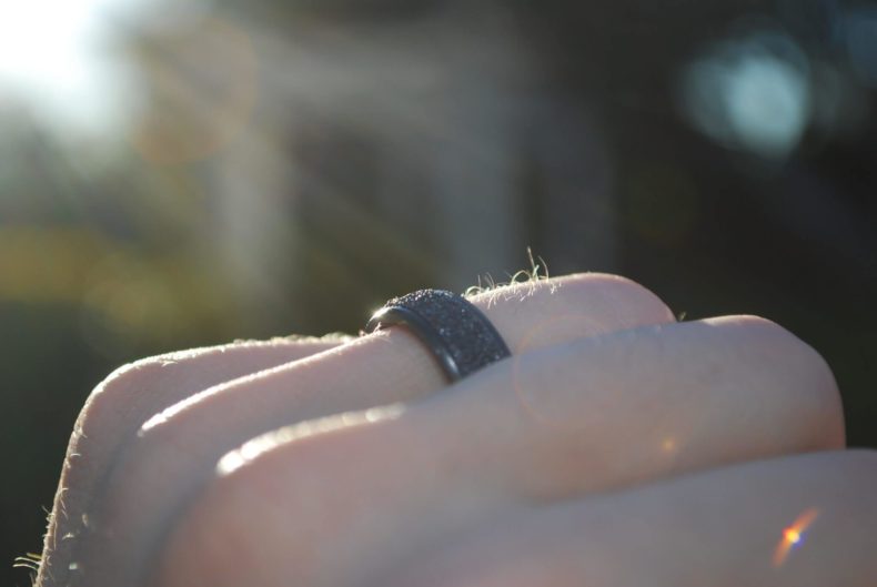 Black Metal Grip Ring - Recycled Skateboard Rings, Skate Gifts, Recycled