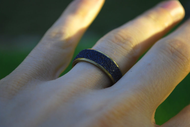 Gold Steel Grip Ring - Recycled Skateboard Rings, Skate Gifts, Recycled