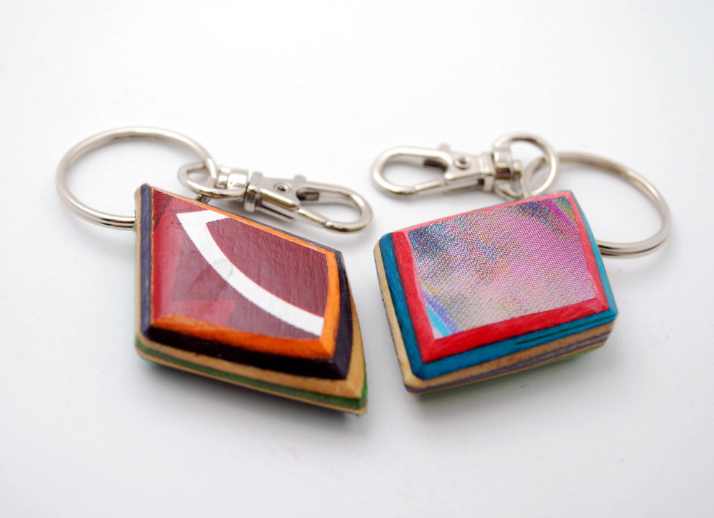 Recycled Skateboard Keychain - Skateboard Gifts - Recycled Skateboards